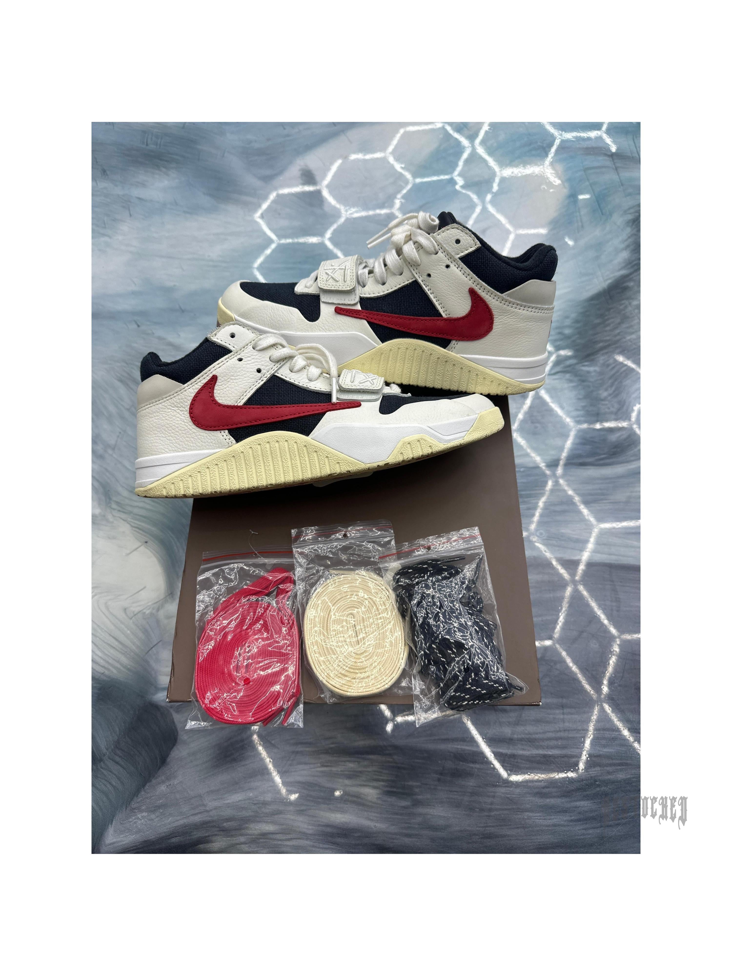 JORDAN JUMPMAN JACK TR TRAVIS SCOTT UNIVERSITY RED PRE OWNED SIZE 8.5 ...