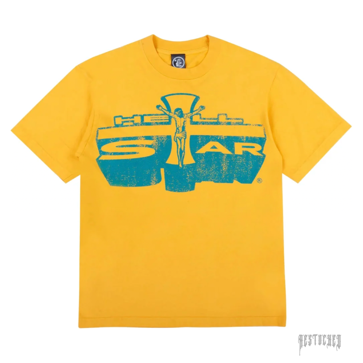 HELLSTAR JESUS T-SHIRT YELLOW GOLD – RESTOCKED